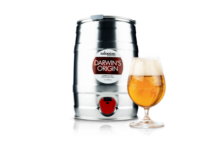 Salopian Brewery Darwin's Origin Best Bitter 5-litre Keg | Individual ...