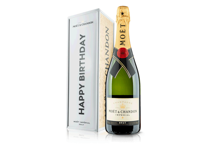 Champagne Moet & Chandon Brut Imperial in Birthday Gift Tin | Virgin Wines